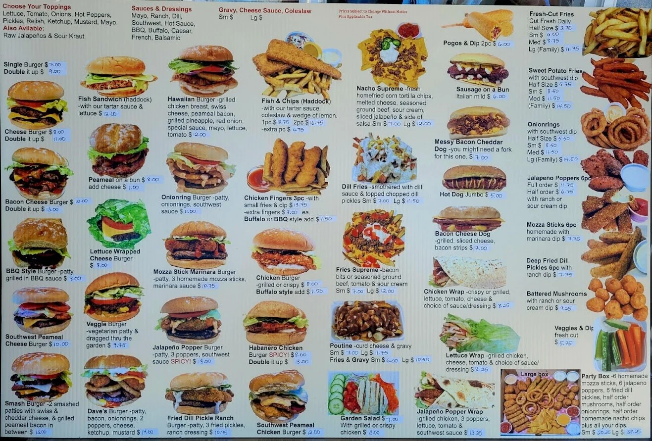 Menu — Aylmer Burger Stand