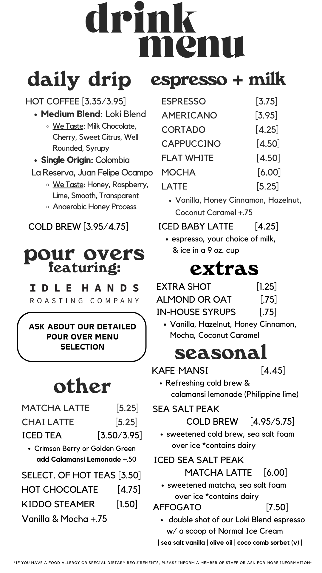 Coffee & Drinks — Loki Coffee | Salt Lake, Utah
