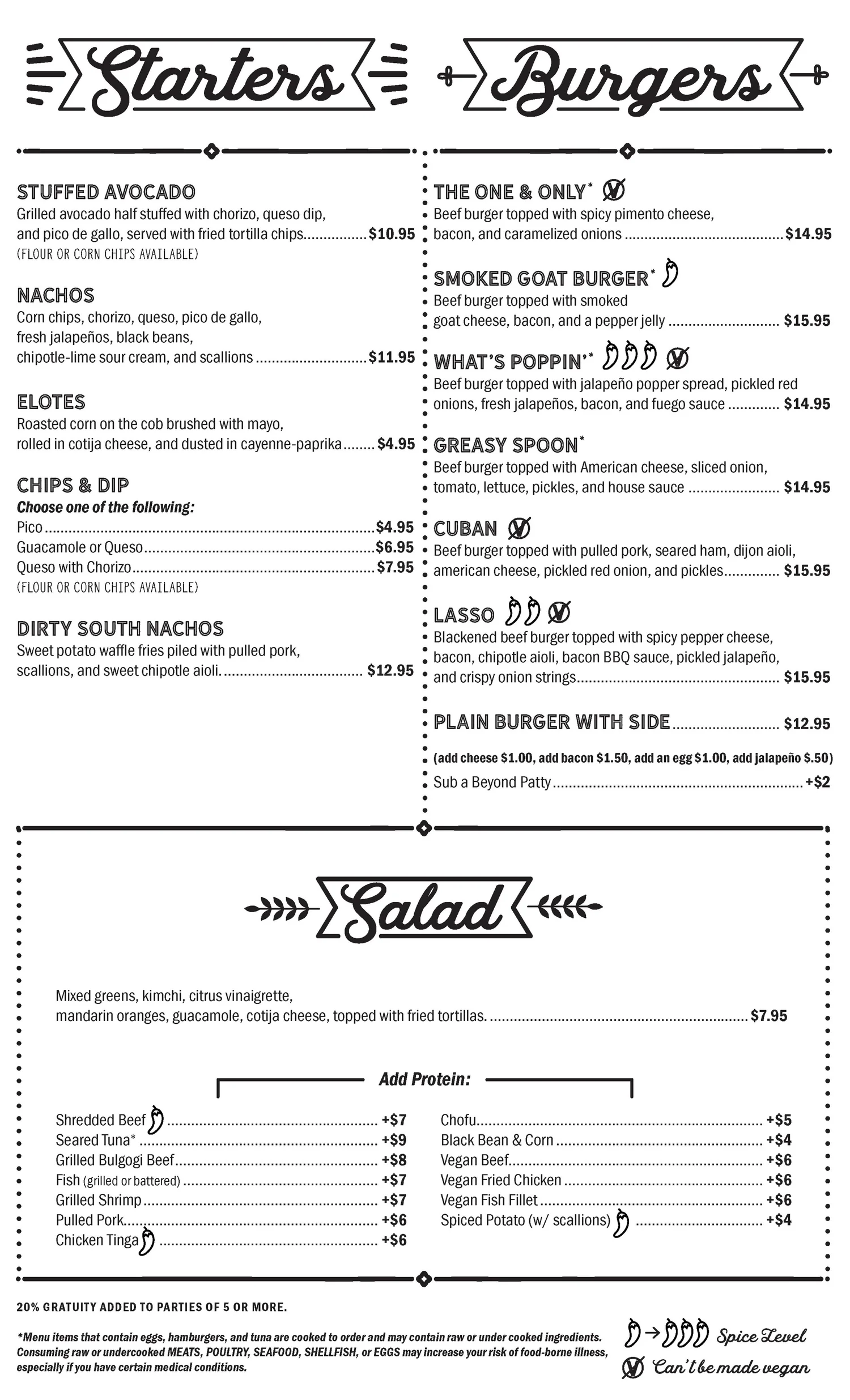Menu — Crafted Mebane