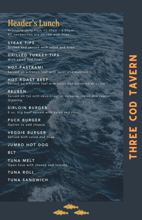 Our Menu — Three Cod