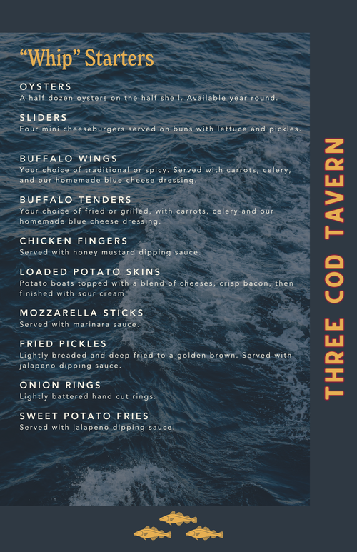 Our Menu — Three Cod