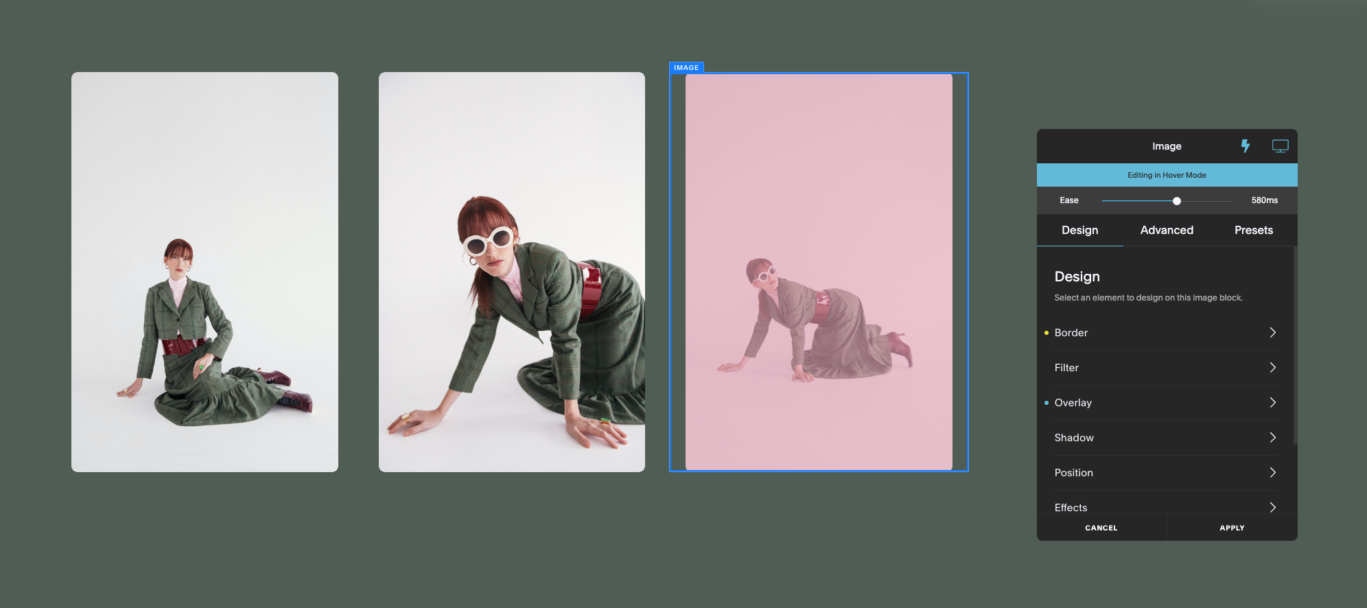 Squarespace hover effects: image overlay on hover - SquareKicker ...