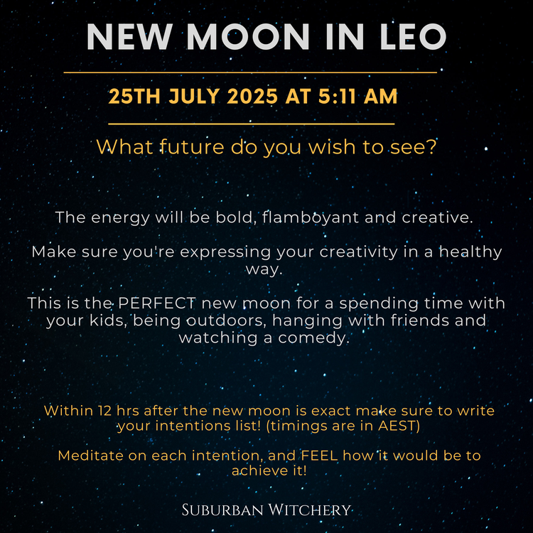 2025 New Moon Dates — Suburban Witchery