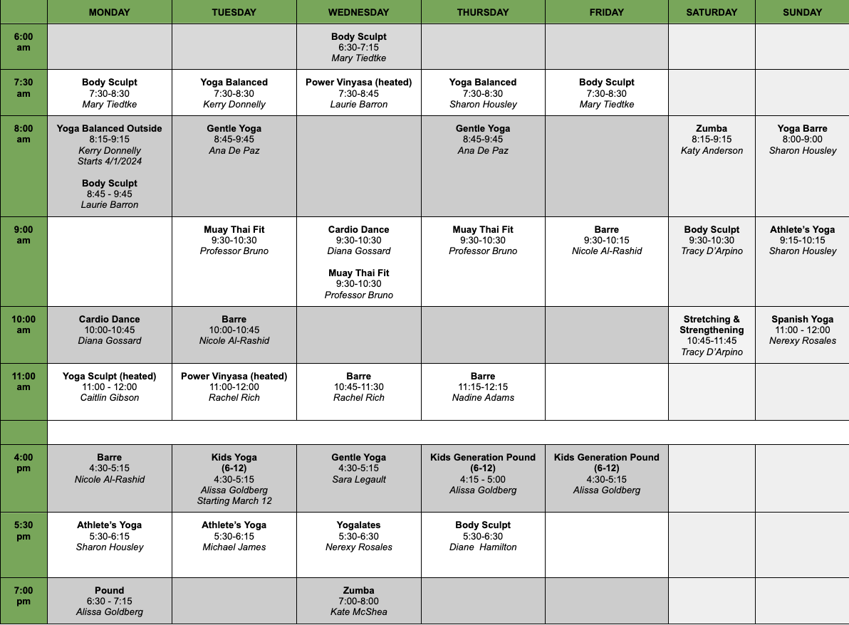 The Studio Schedule — KAIZEN | Brazilian Jiu Jitsu • Yoga • Fitness