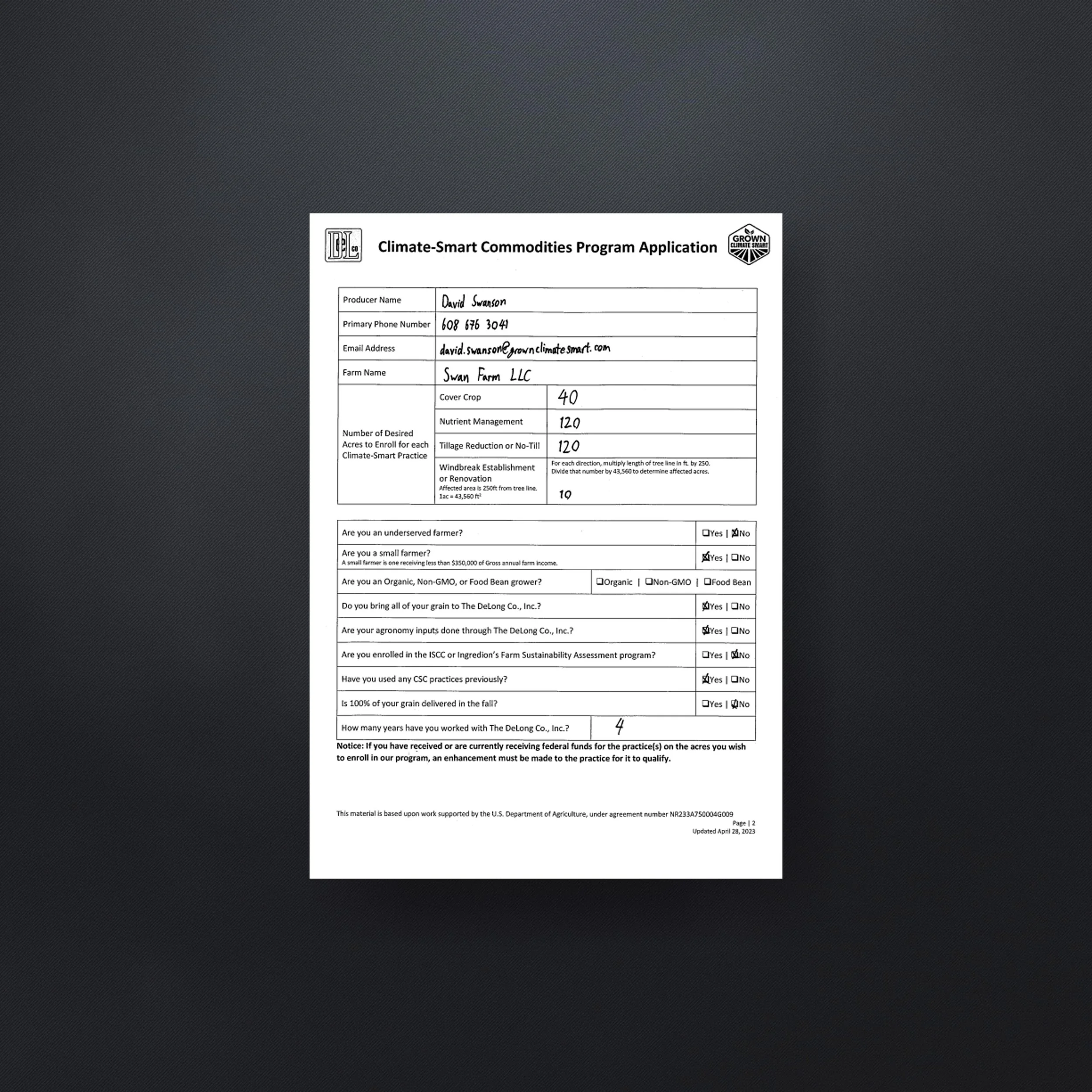 Forms and Standards — Grown Climate Smart