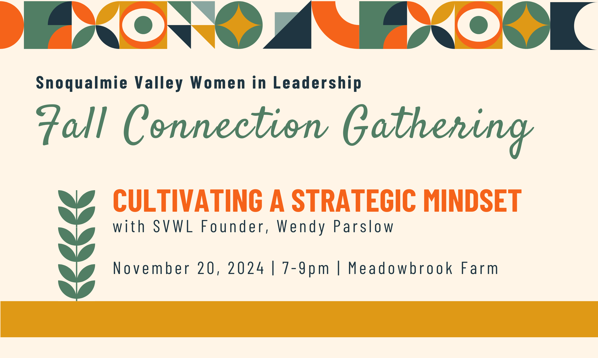 Fall Connection Gathering: Cultivate a Strategic Mindset — Snoqualmie ...