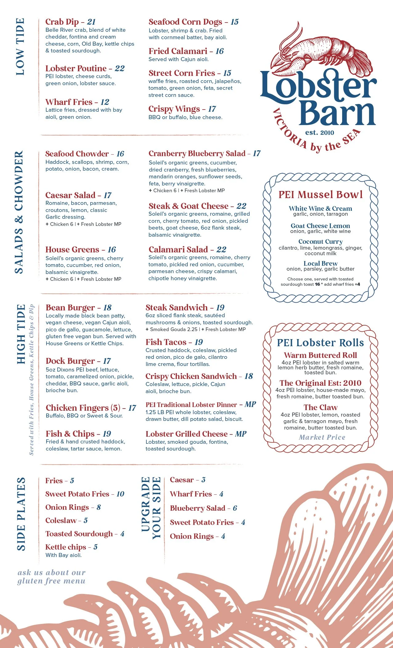 Menu 1 — Lobster Barn
