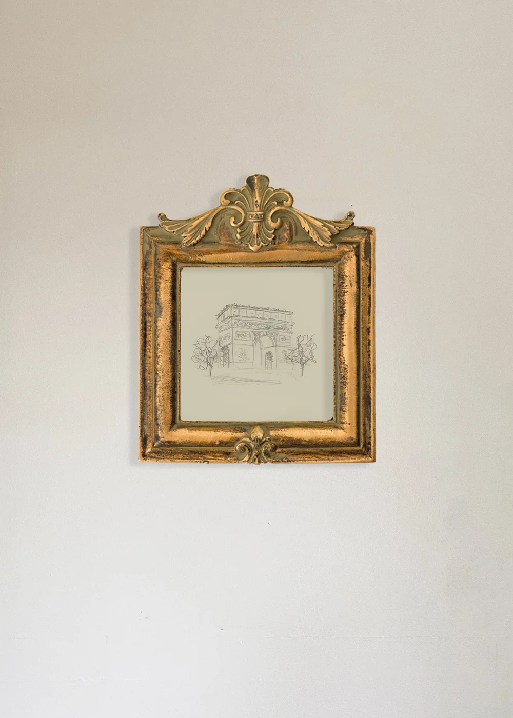 French Provincial Décor Paris Bridge Painting Oval Art Print for French ...