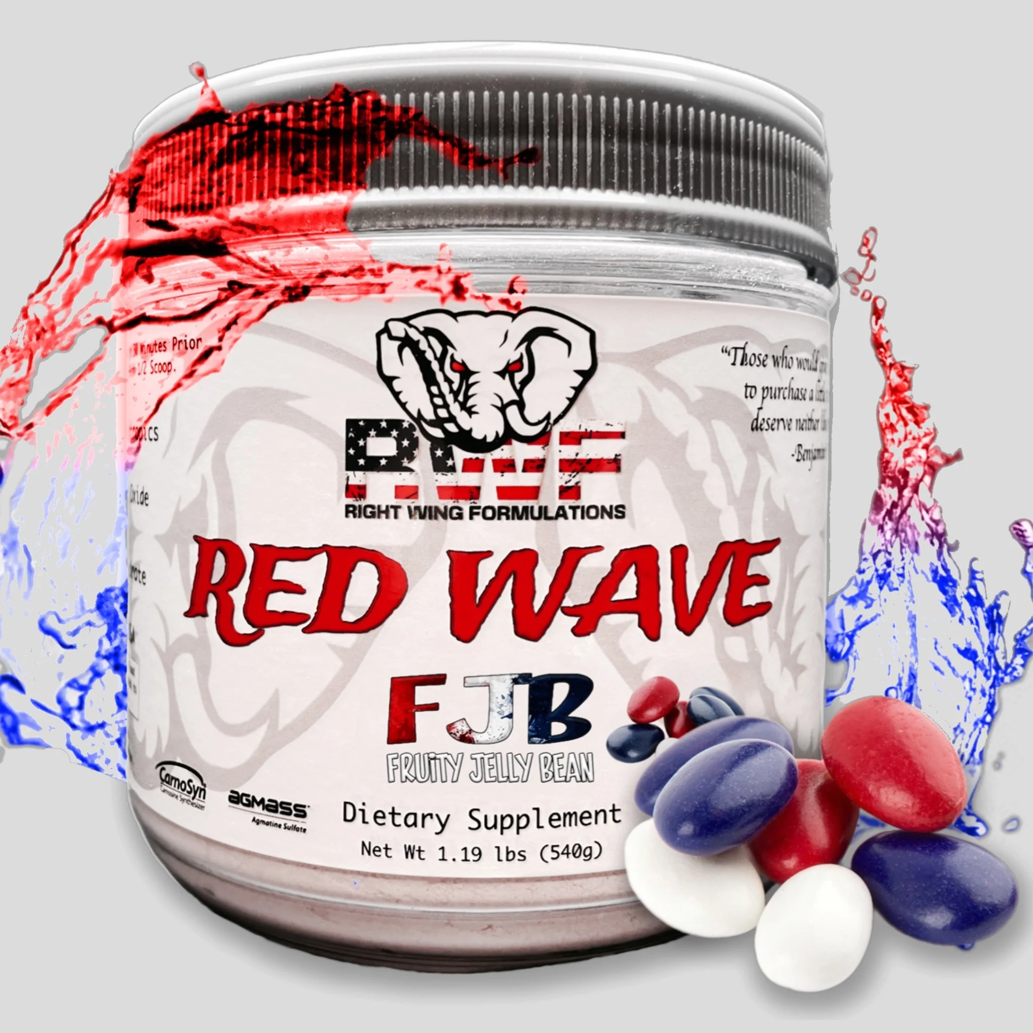 Right Wing Formulations Red Wave Fully Dosed Pre Workout Supplement ...