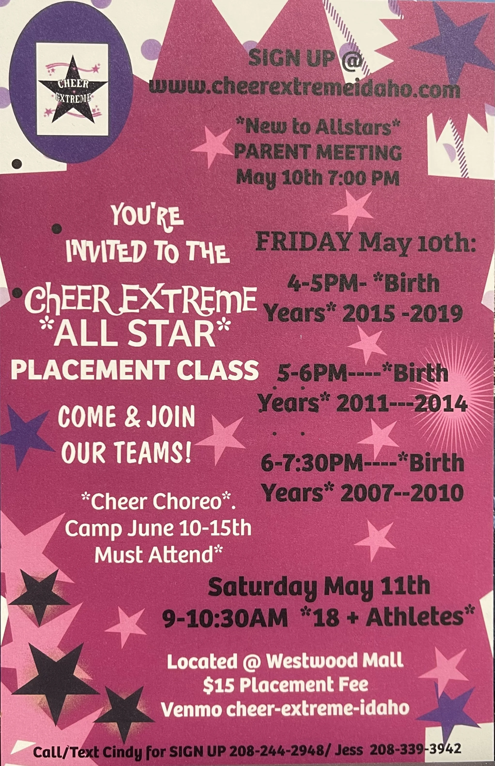 Register for All Star Placement — Cheer Extreme Idaho