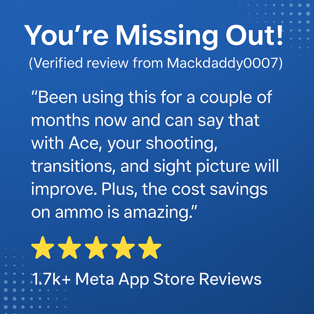Ace Virtual Shooting Simulator - Pistol Dry Fire Training System at Home