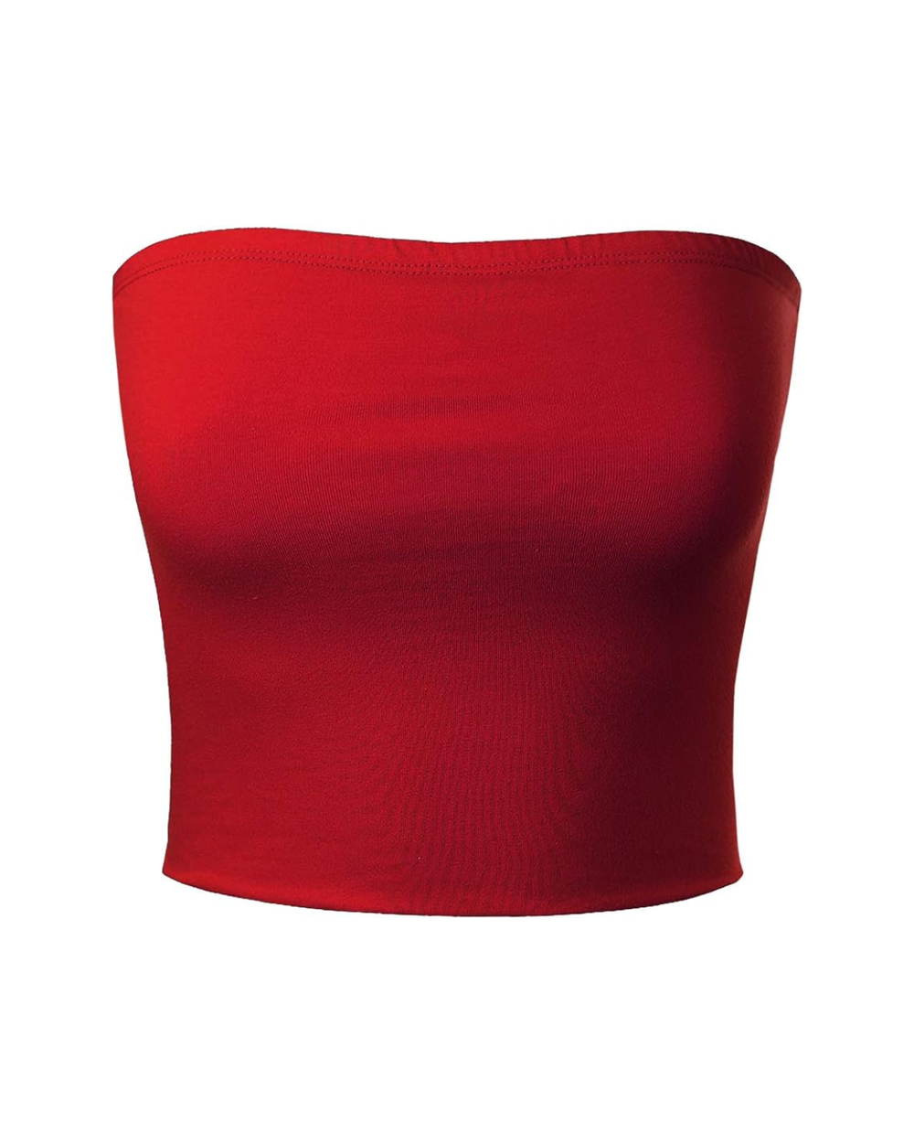 Red Strapless Top