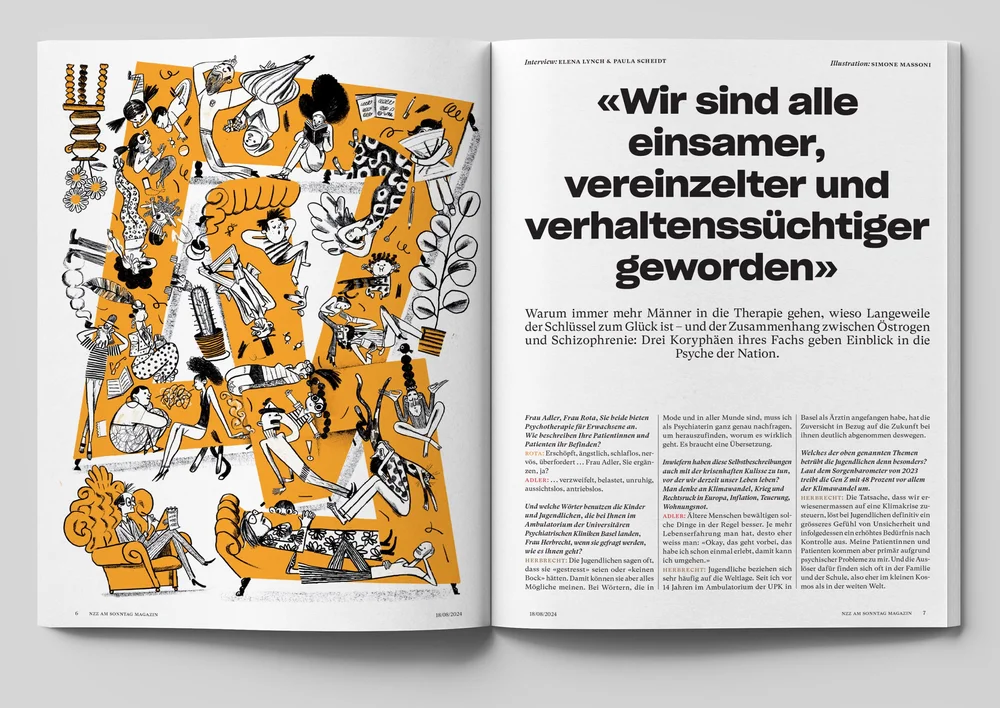 Simone Massoni's illustrations for NZZaS Magazin Capture the ...