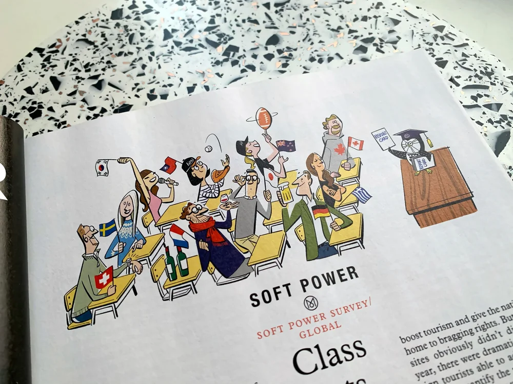 Monocle Magazine ‘Soft Power Survey’ - illustrated by Satoshi Hashimoto ...