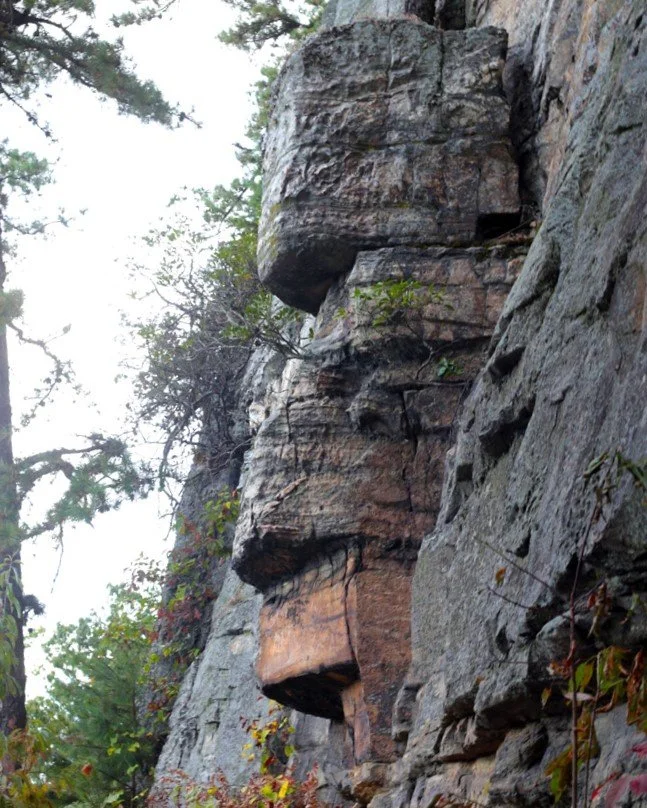 Moai Style Stone Face — Faces of Pilot Mountain