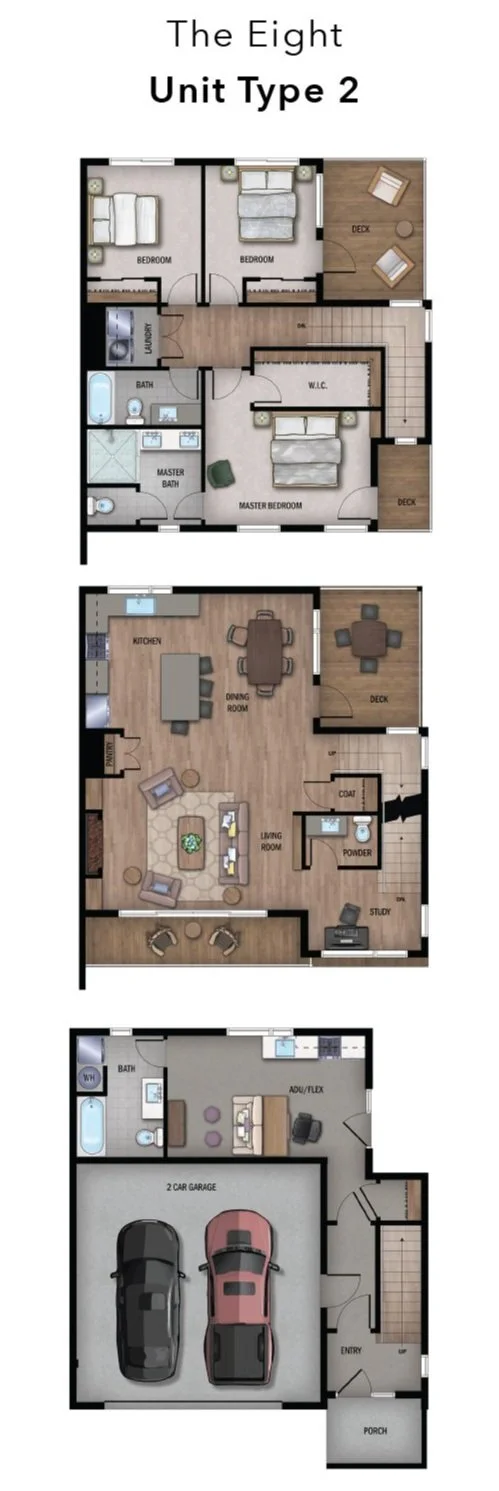 Floor Plans for The Eight at the Old Mill Townhomes — The Eight at the ...