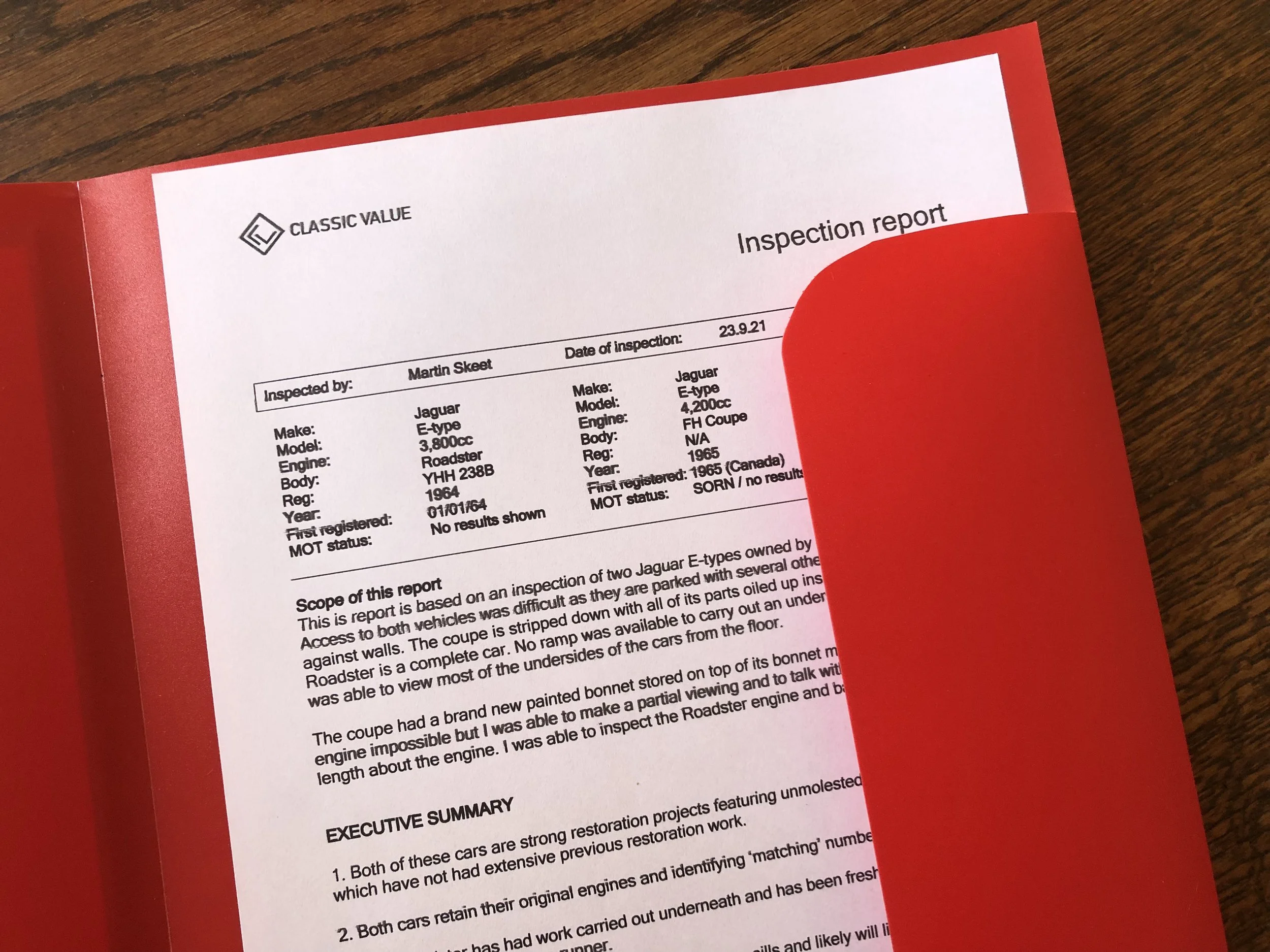 Classic car inspections and reports — Silsoe Classics & Modern