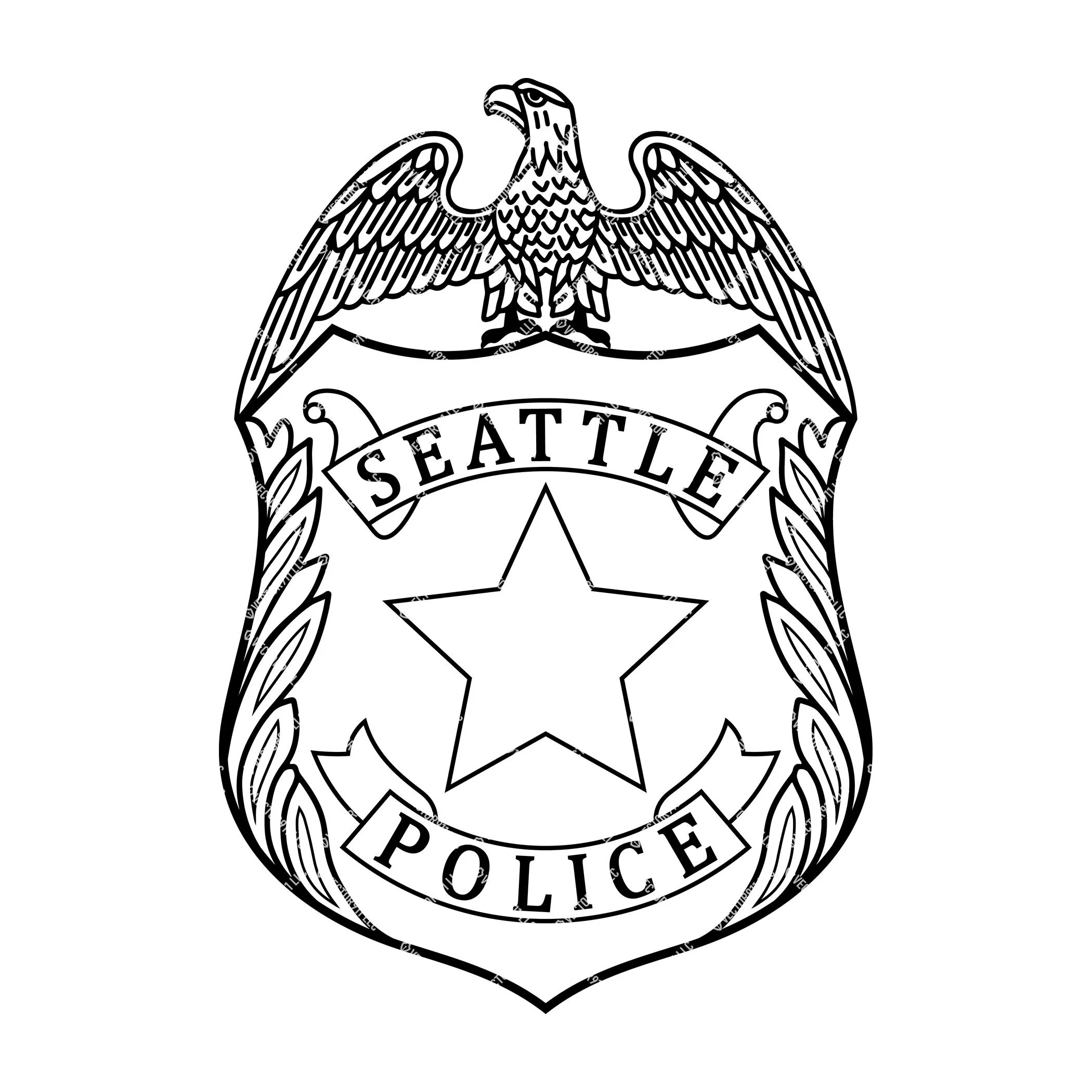 Police Badge Coloring Pages