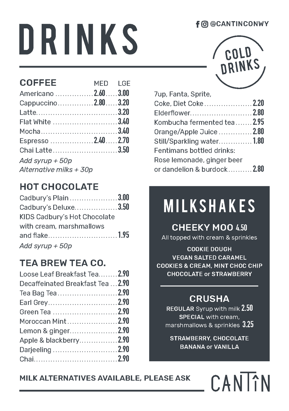 Menu | Discover, Dine, and Experience Now — Cantîn