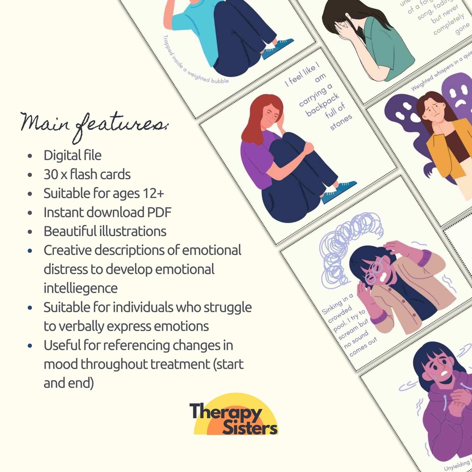 Emotion Flash Cards for Adults — Therapy Sisters