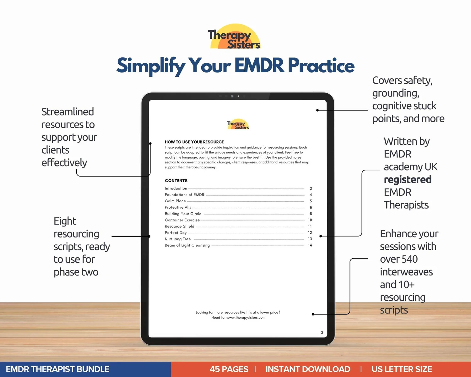 EMDR Cognitive Interweaves Cheat Sheet — Therapy Sisters