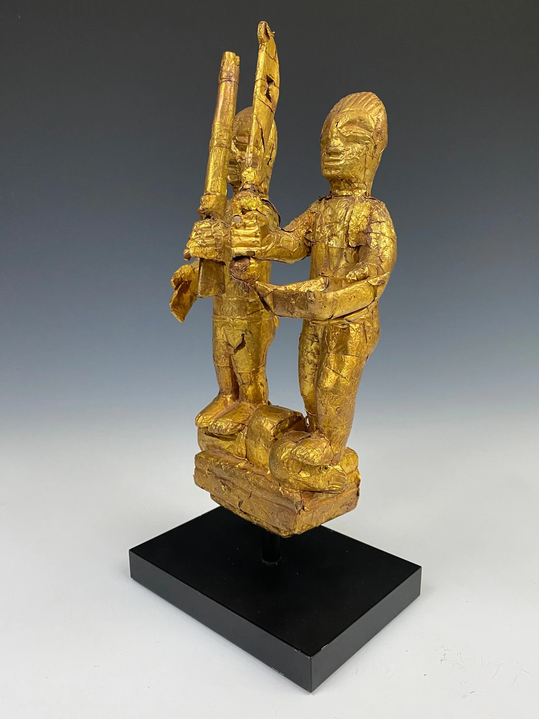 Gold covered linguist staffs of the Ashanti of Ghana and the Akan ...