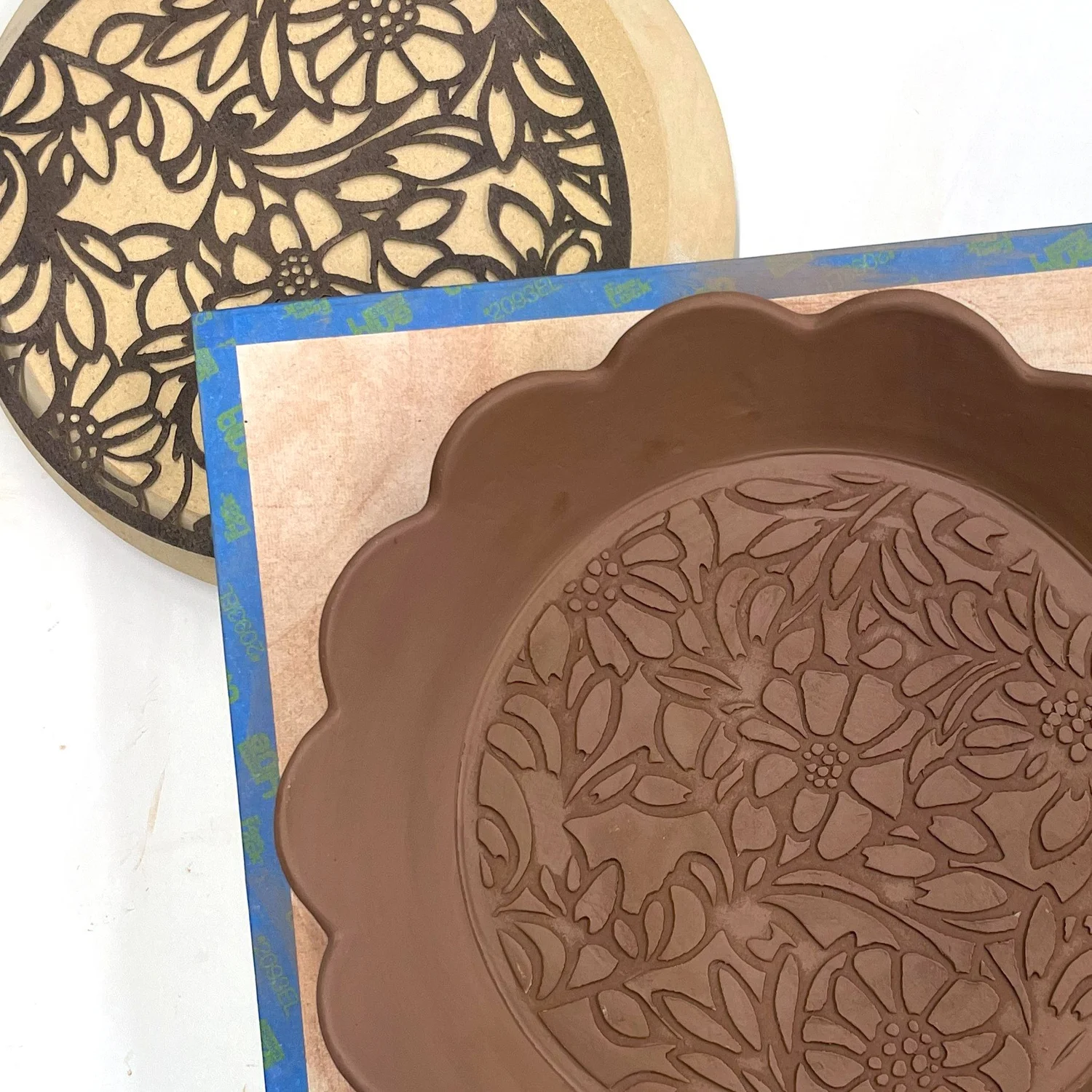 Tar Paper and Tyvek Stencils for Custom Pottery Surface Designs ...
