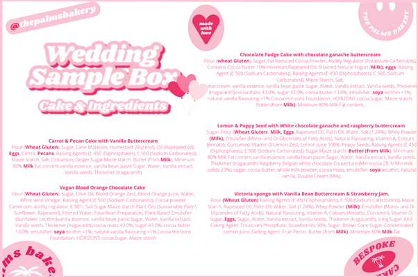 The Palms Bakery Cake and Sample Shop — The Palms Bakery