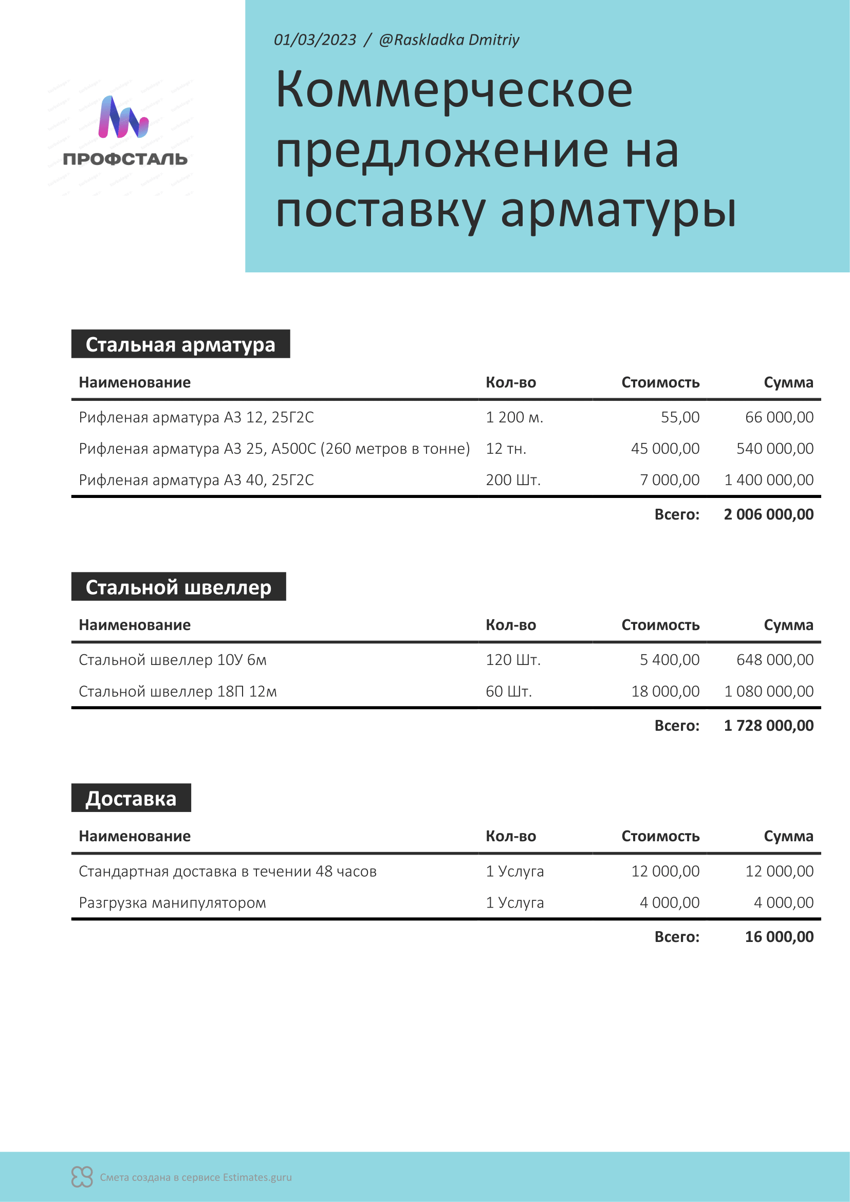 Шаблоны коммерческих предложений онлайн образец 2023 экспорт в Pdf