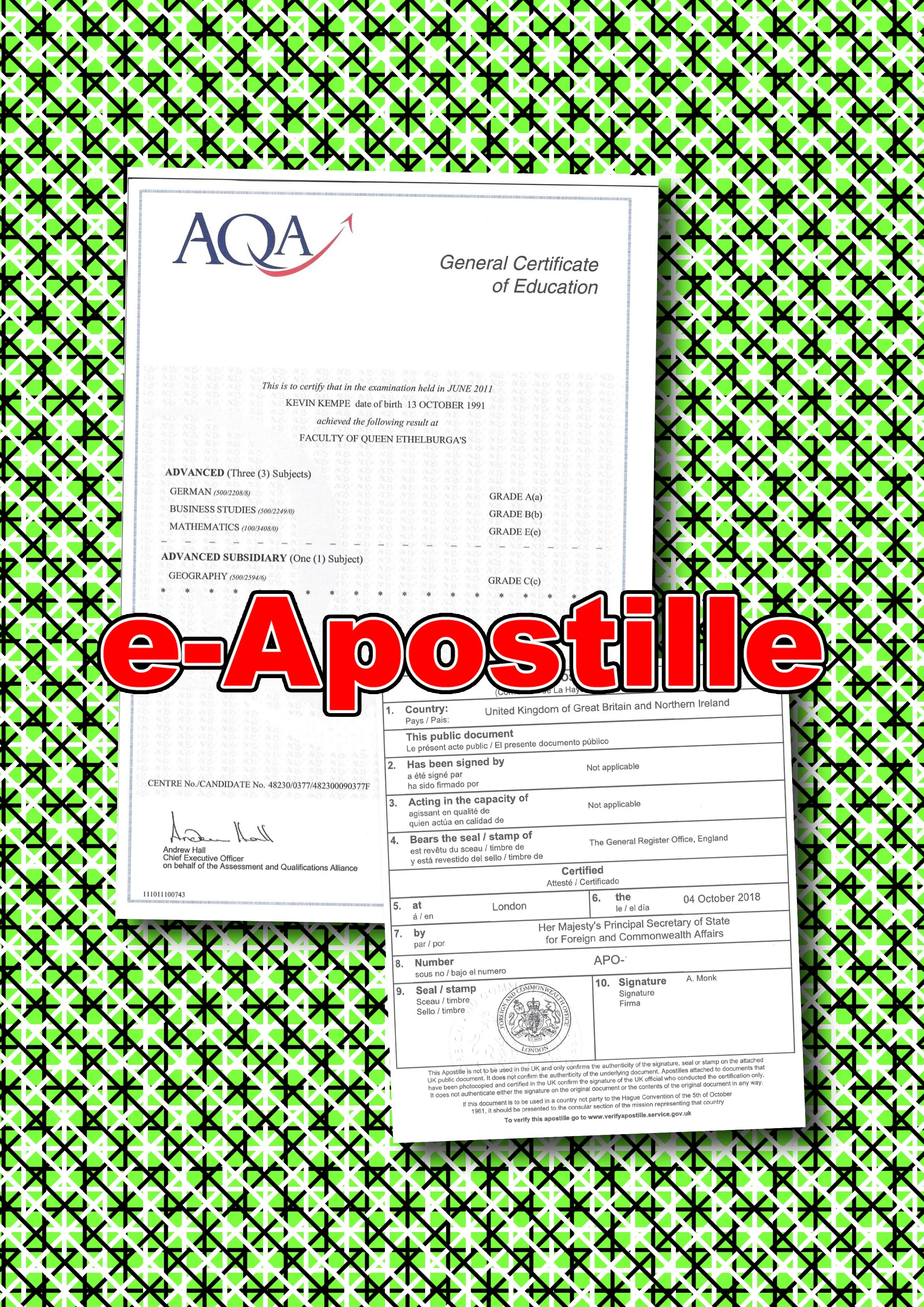 GCSE Certificate Apostille — The Apostilles Group