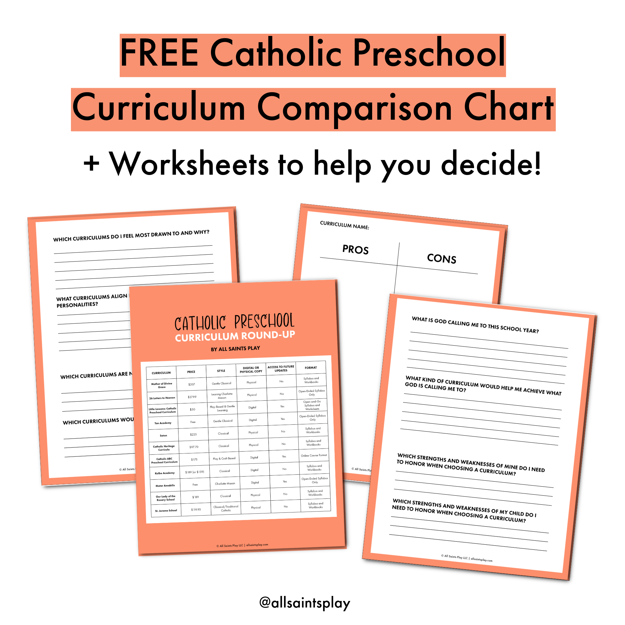 The Catholic Preschool Curriculum Round-Up (11 of the Top Options ...