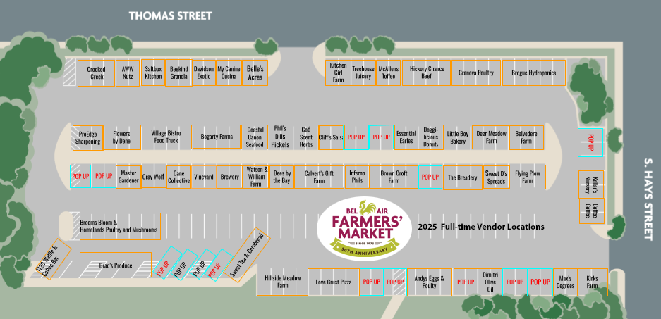 Bel Air Farmers Market Vendor Map | Find Your Favorites — Bel Air ...