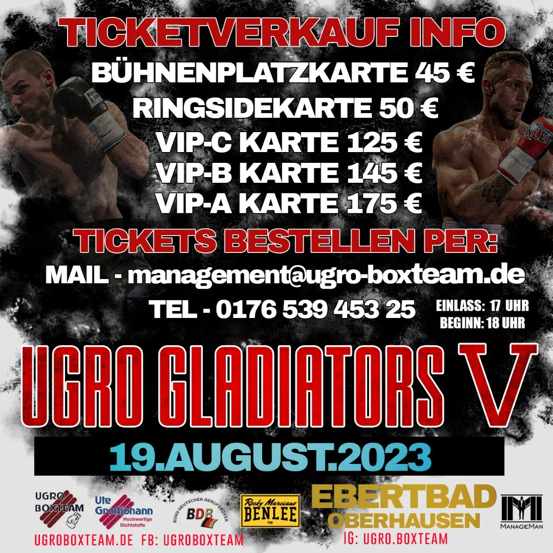 UGRO Boxteam I Profiboxen aus NRW I Hochwertiges Profiboxen in Oberhausen