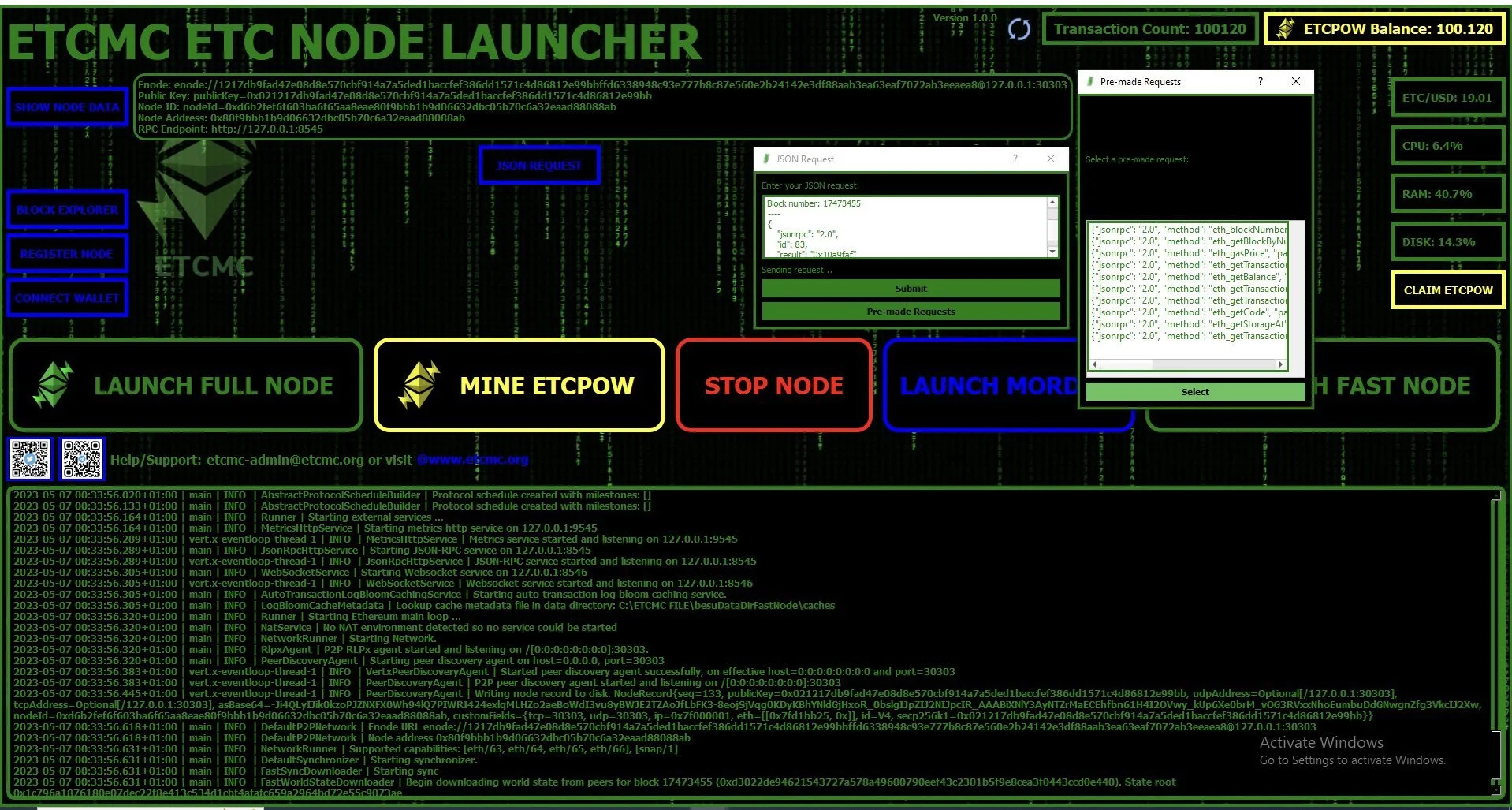 ETCMC STORE — ETCMC