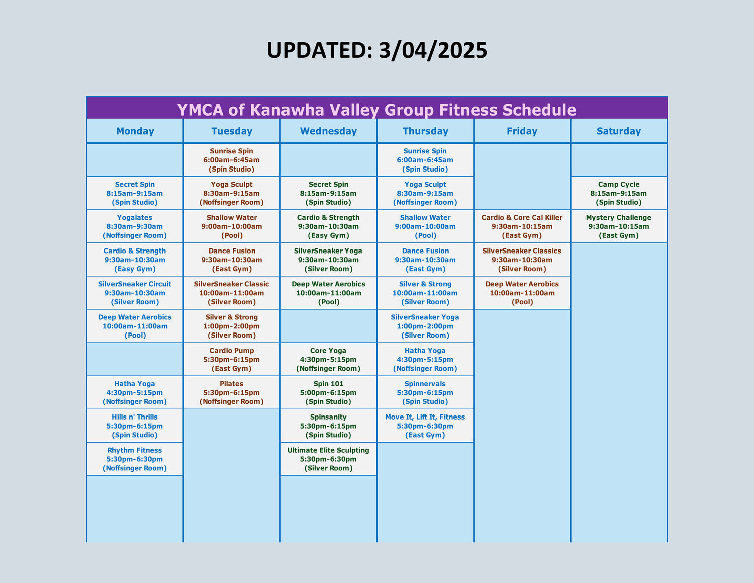 Programs & Classes — YMCA of Kanawha Valley