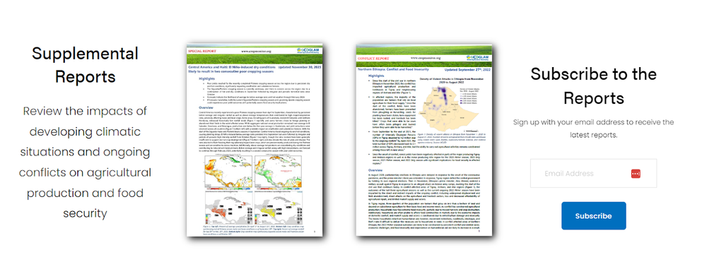 Launch of New GEOGLAM Crop Monitor Website — NASA Harvest
