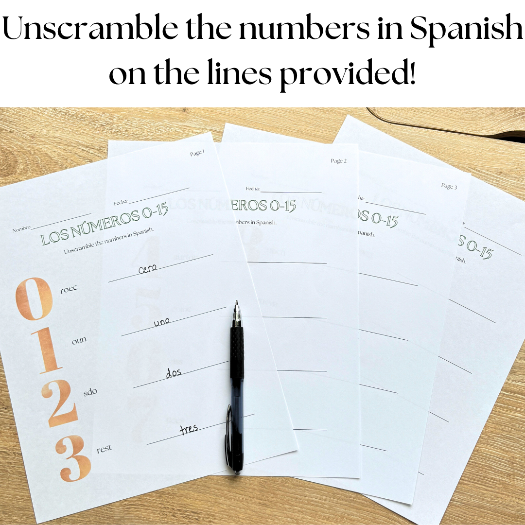 Numbers — Spanish With Sophia