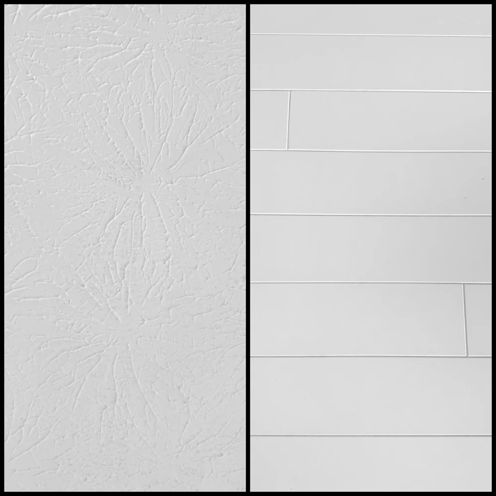 Kiss Your Stamped and Popcorn Ceilings Goodbye With Planked Shiplap: A ...