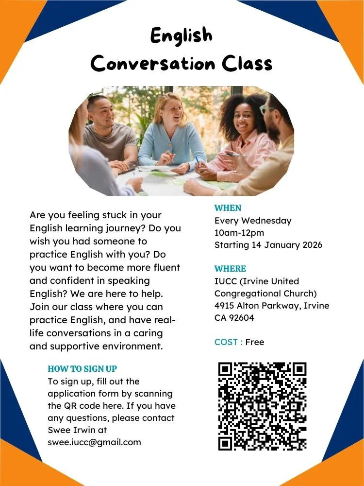Weekly English Conversation ESL Class — Irvine United Congregational Church