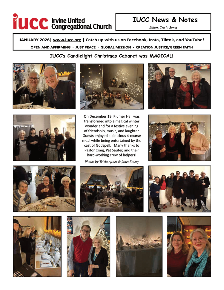 January 2026 Newsletter — Irvine United Congregational Church
