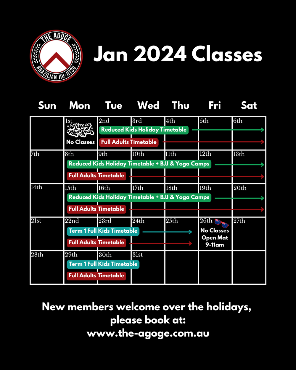 Timetable — The Agoge BJJ