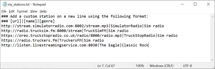 Custom Radio Guide — Star Trucker