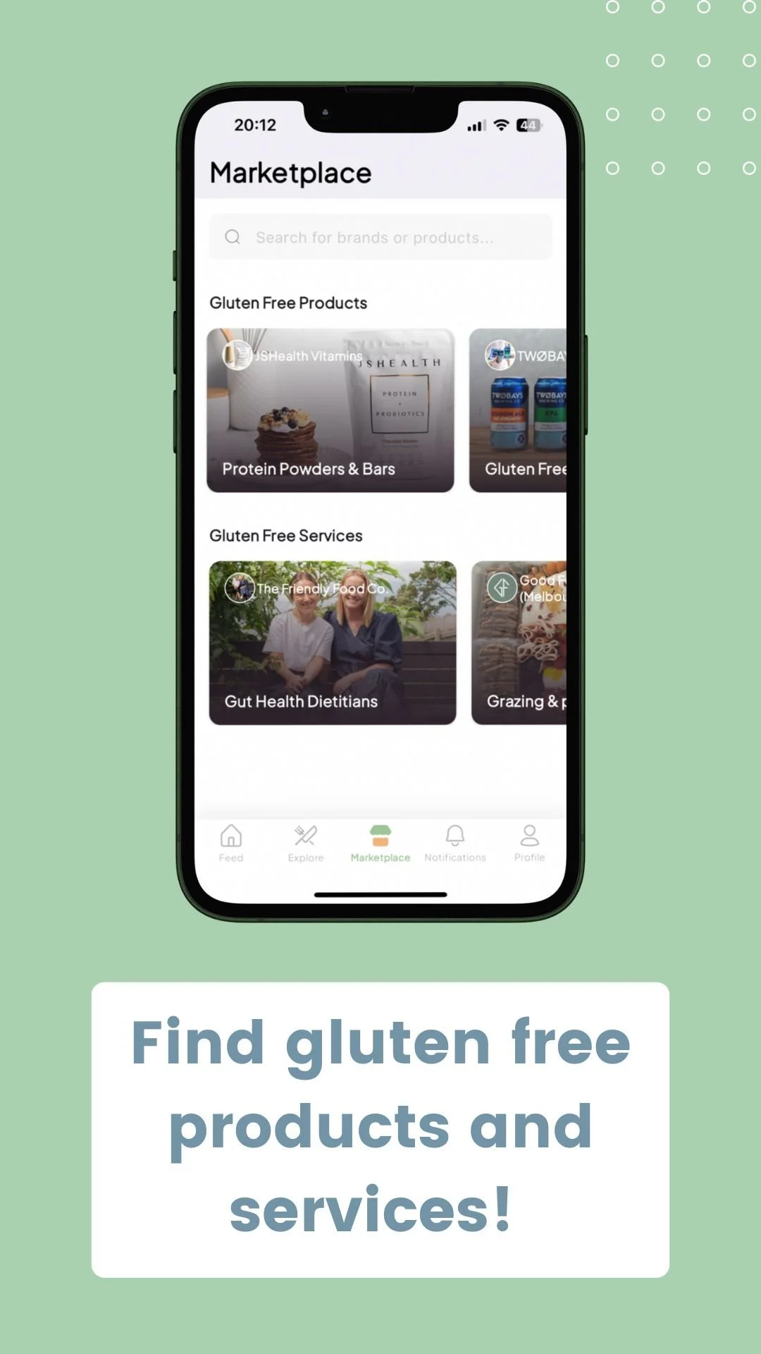 A gluten free app for people with an intolerance or coeliac / celiac ...