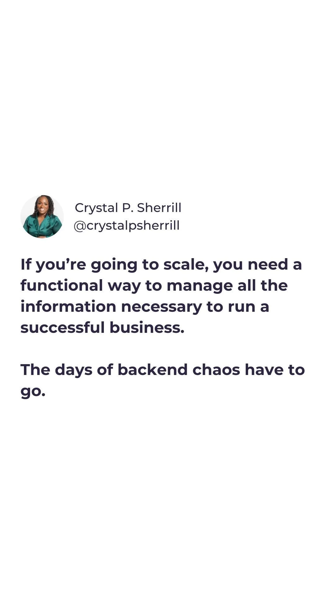 Crystal P. Sherrill and Co., an Operations and Planning Agency