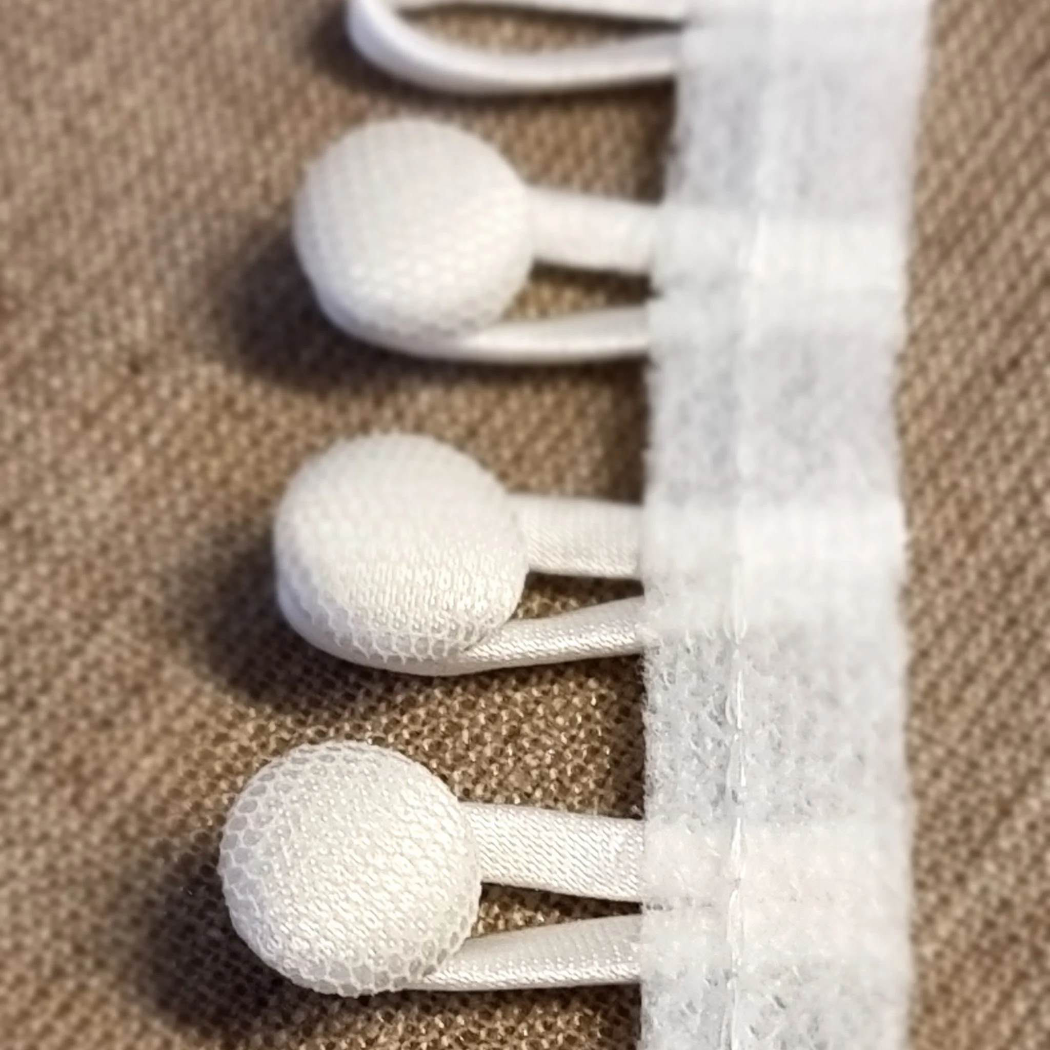 High Dome Duchess Satin Wedding Dress Buttons — Bridal Covered Buttons