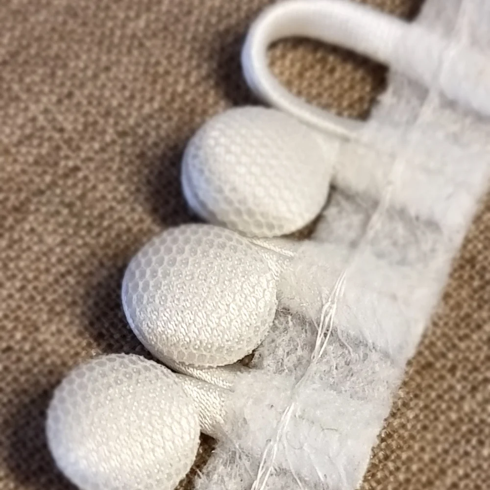 High Dome Crepe Wedding Dress Buttons — Bridal Covered Buttons