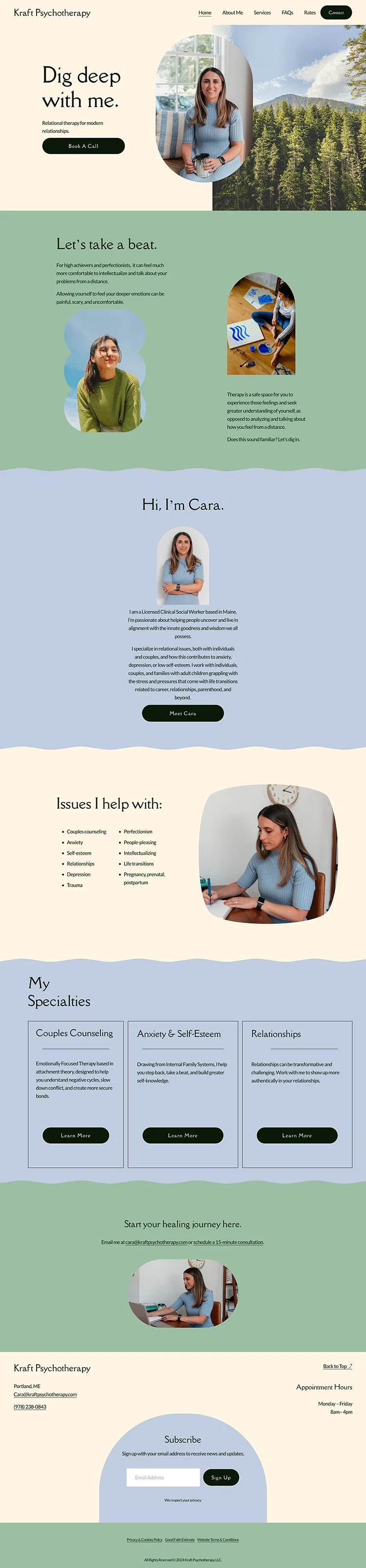 Real Examples of Therapist Websites Using Templates — Go Bloom Creative