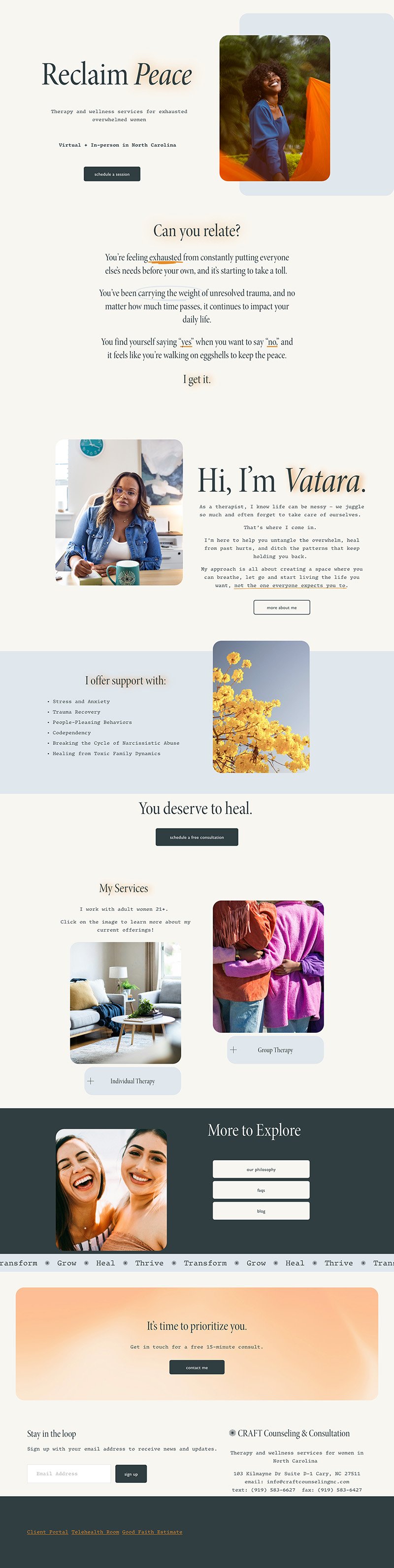 Real Examples of Therapist Websites Using Templates — Go Bloom Creative