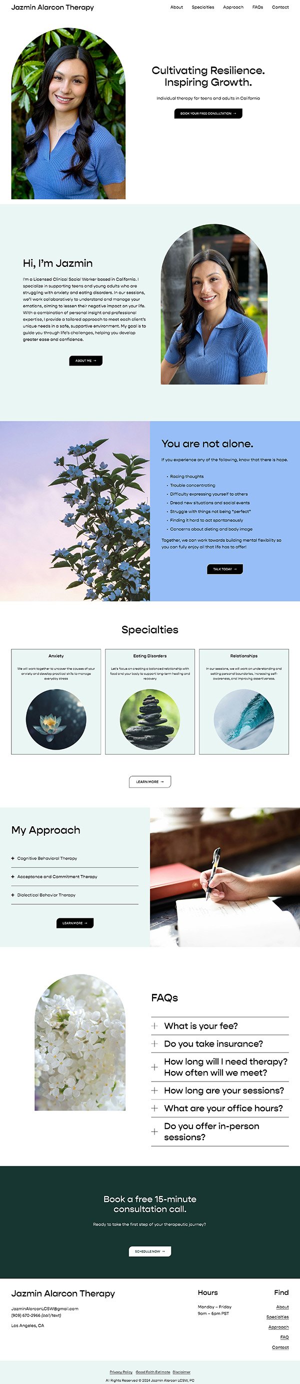 Real Examples of Therapist Websites Using Templates — Go Bloom Creative