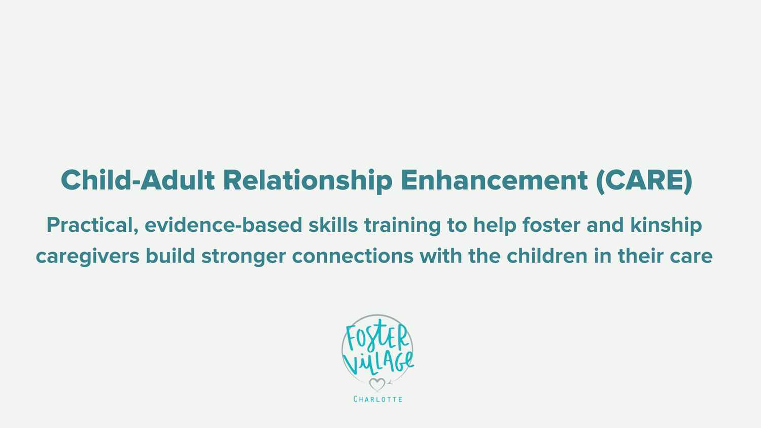 CARE Training — Foster Village Charotte